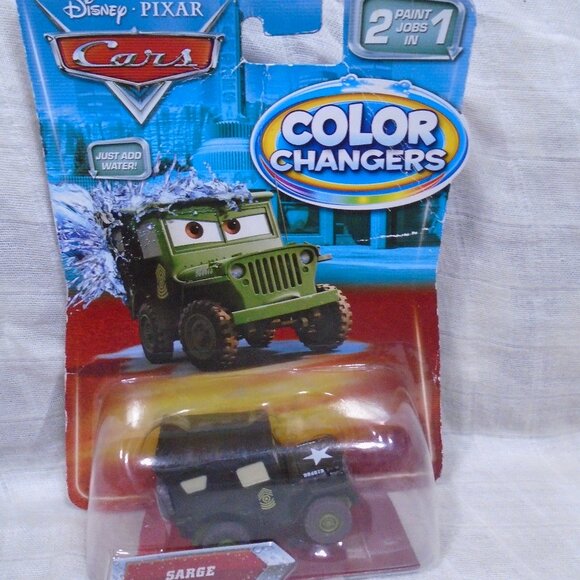 Mattel | Toys | Disney Pixar Cars Color Changers Sarge Diecast Jeep ...